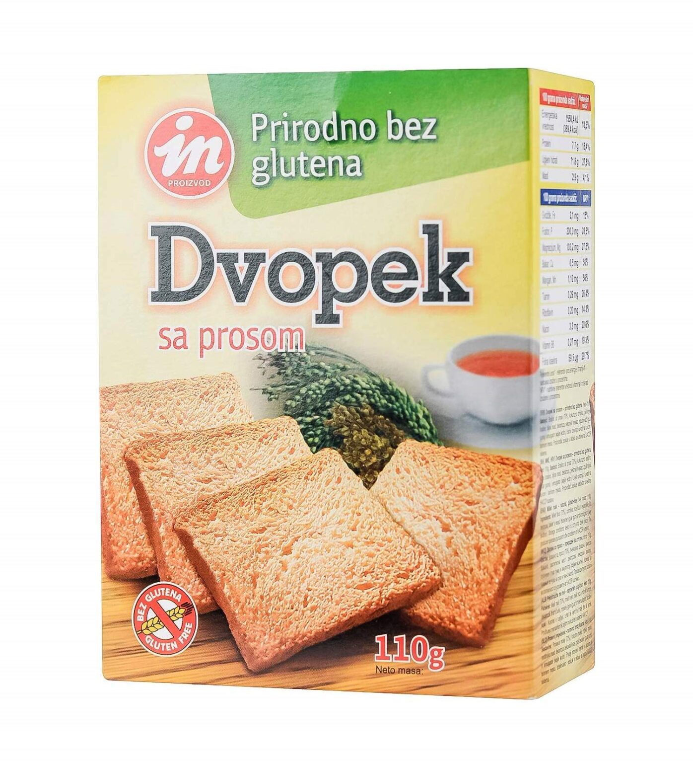 BEZGLUTENSKI DVOPEK PROSO 110GR | ZDRAVA HRANA ONLINE